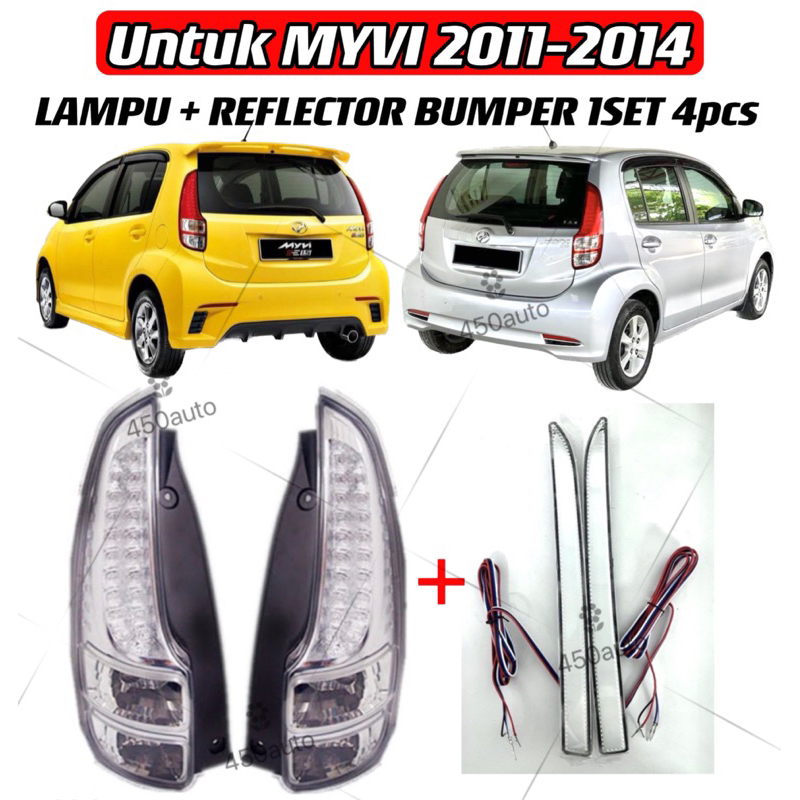 MYVI 11-16 TAIL LAMP ALBINO + MYVI 11-14 REFLECTOR ALBINO SET | Shopee ...