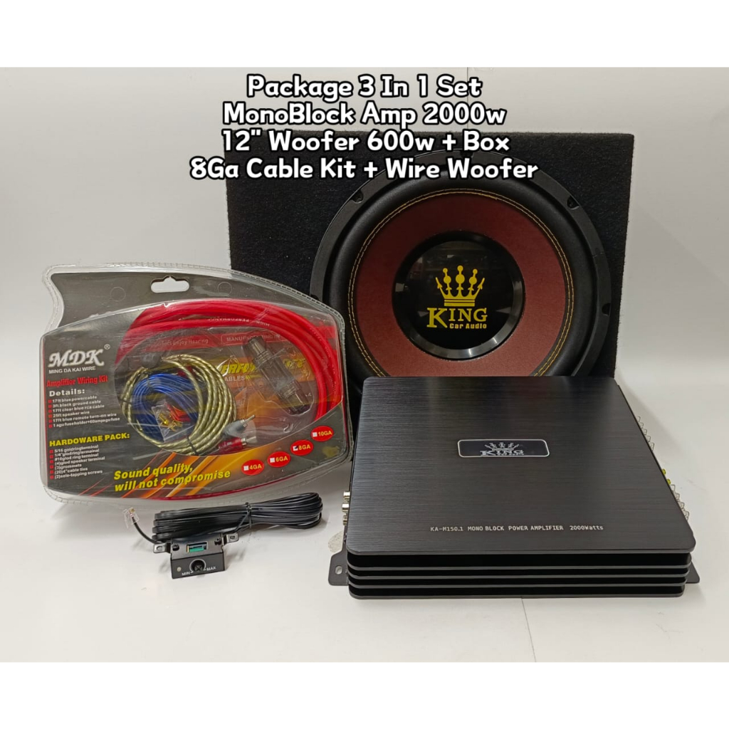 KING Car Audio PACKAGE SET High Power MONO BLOCK Amplifer 2000 Watts ...