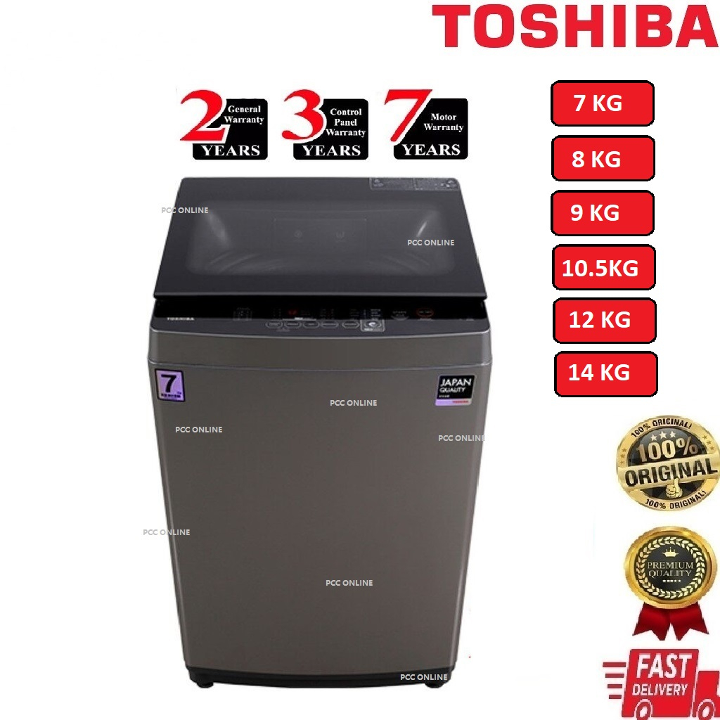 TOSHIBA FULLY AUTO WASHING MACHINE 7KG/8KG/9KG/10.5KG/12KG/14KG|MESIN BASUH AUTO | Shopee Malaysia