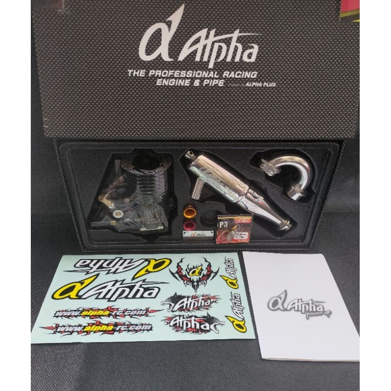 Alpha Dragon IV .21 3-Port Pre Break-In Nitro Engine Combo With Erfa ...