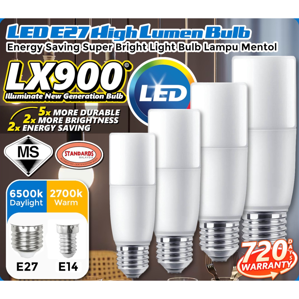 LED Bulb 5W 10W 15W 20W 3000K Warm Light 6500K Daylight LED Bulb E27 Mentol LED Rumah Light ...