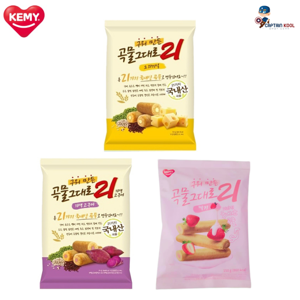 Kemy Premium Baked Grain Crispy Roll 21 12m+ (150g / 15 x 10g) | Shopee ...