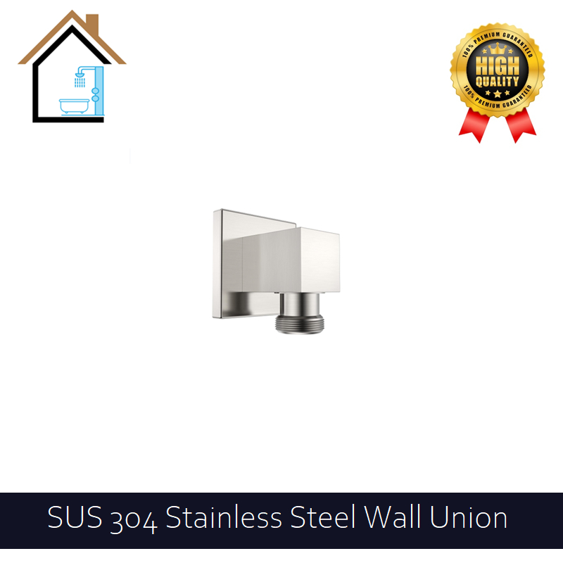 SUS 304 Stainless Steel Wall Union Wall Elbow Shower Hose Connector ...