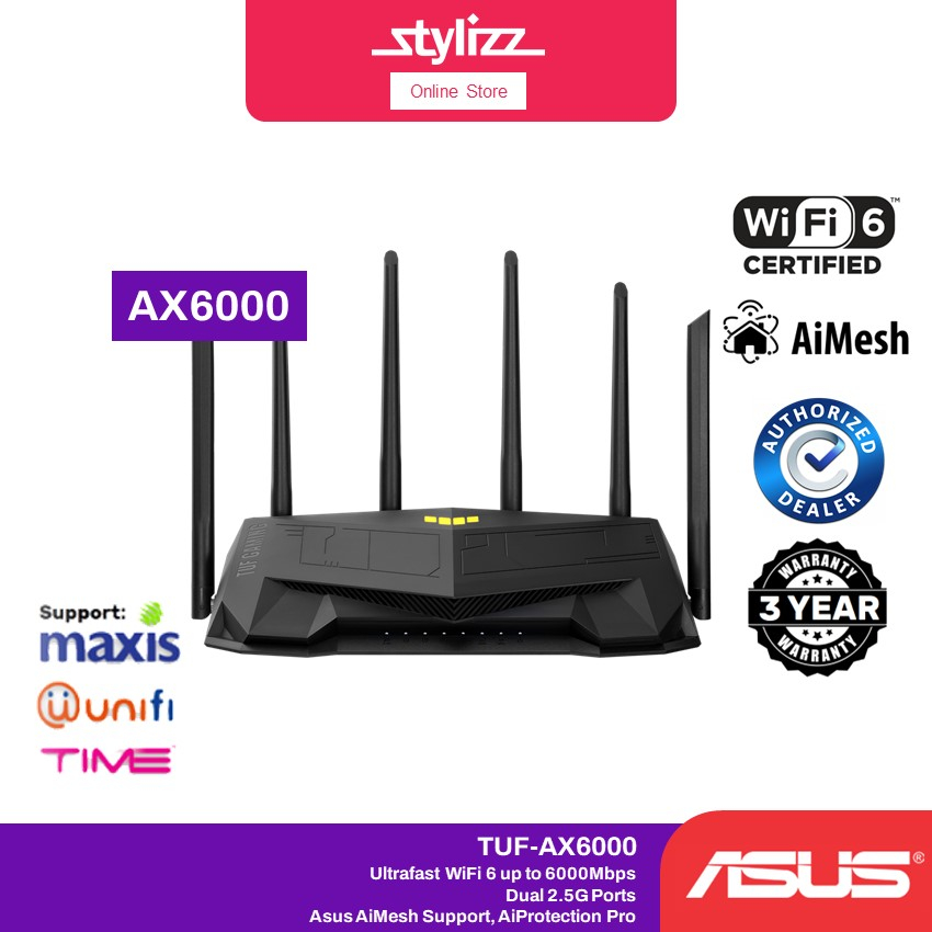 ASUS TUF-AX6000 TUF-AX5400 TUF-AX4200 Gaming Router WiFi 6 with Mobile ...