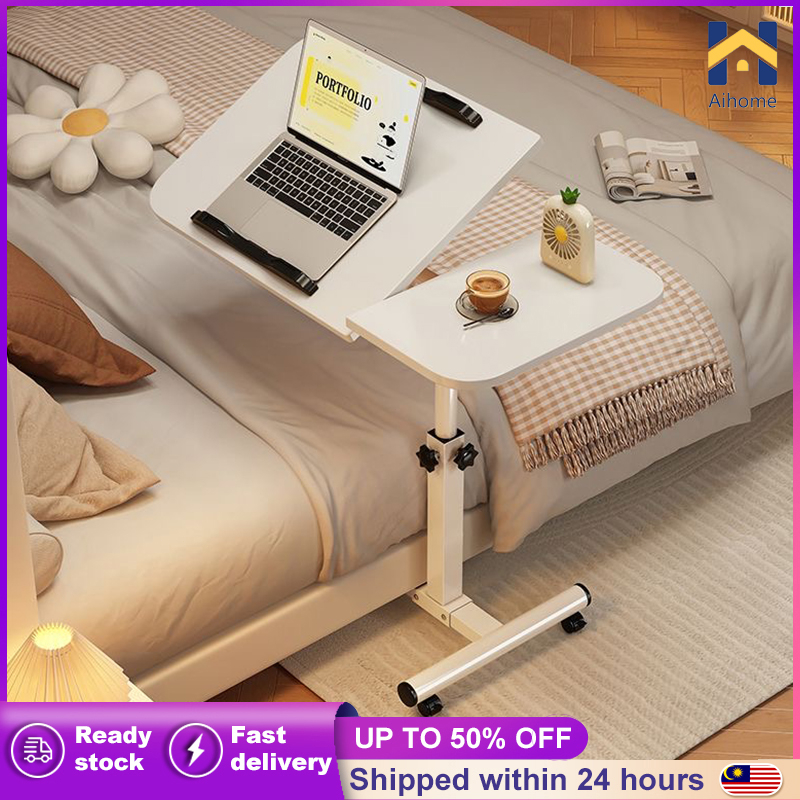 Adjustable High Lifting Table Portable Movable Bedside Laptop Table ...
