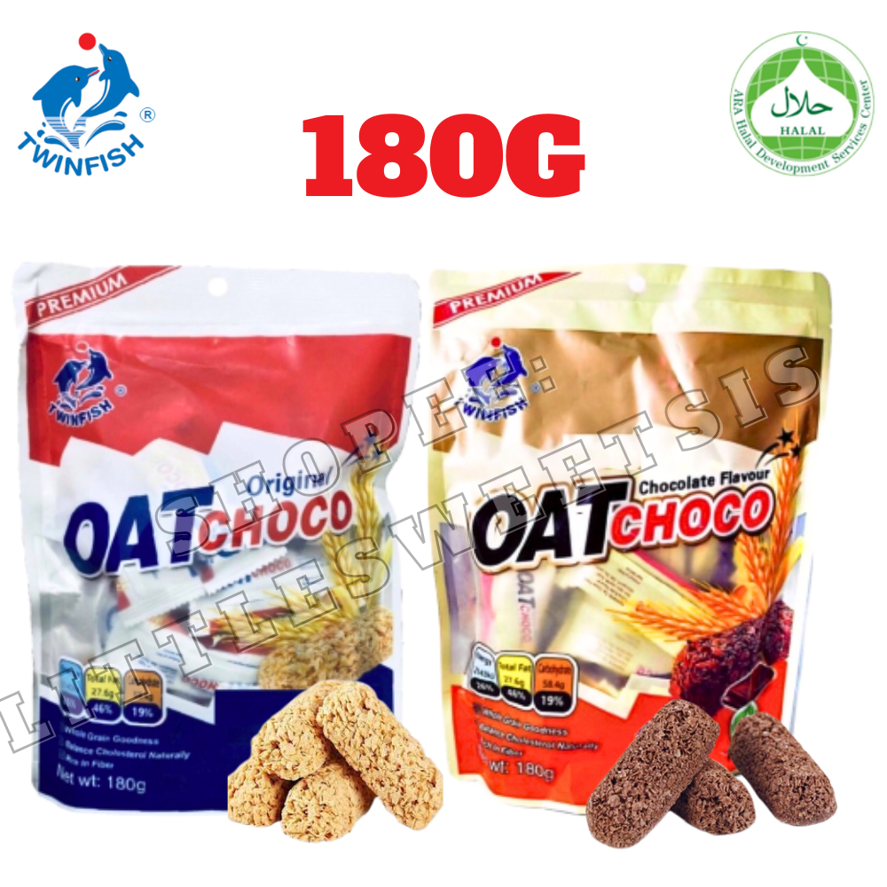 TWINFISH OAT CHOCO/ ORIGINAL CEREAL SNACK BAR [180G] - HALAL | Shopee ...