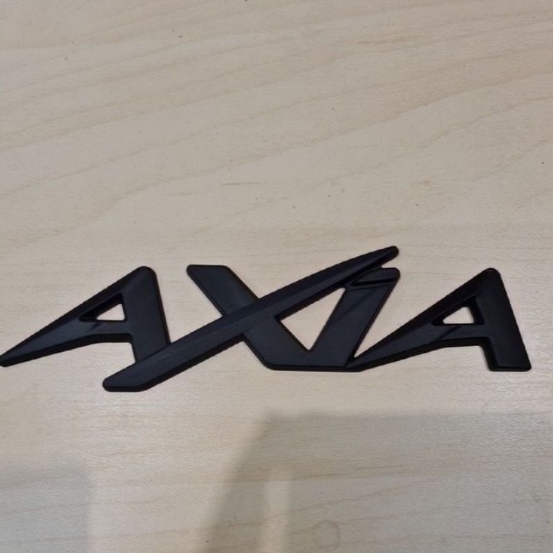RS Perodua Logo Wording Emblem Matte Black/Carbon Look ALZA,AXIA,ARUZ ...