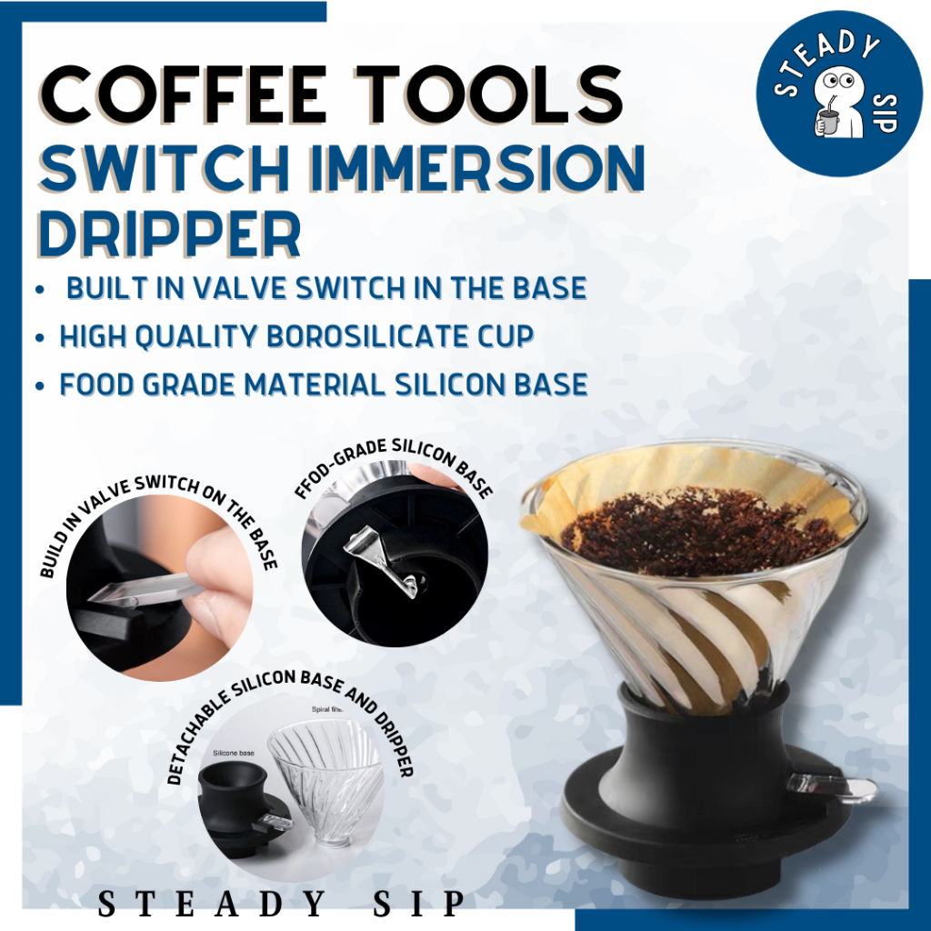 Steady Sip Coffee Filter Dripper Coffee Maker Pour Over Barista Coffee ...