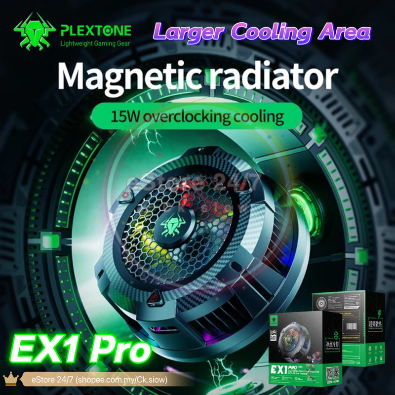 PLEXTONE EX3 EX2 EX1 Pro Ultra Phone Tablet Heat Sink Cooling Hurricane Turbo Fan Magnetic ...
