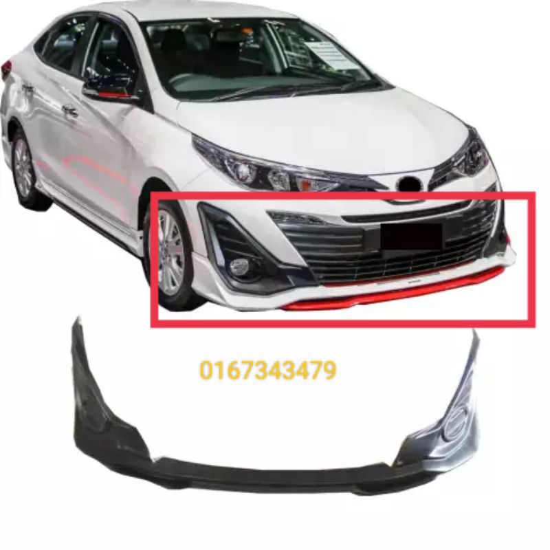 TOYOTA Vios Front Skirt/Lip bodykit limited design | Shopee Malaysia