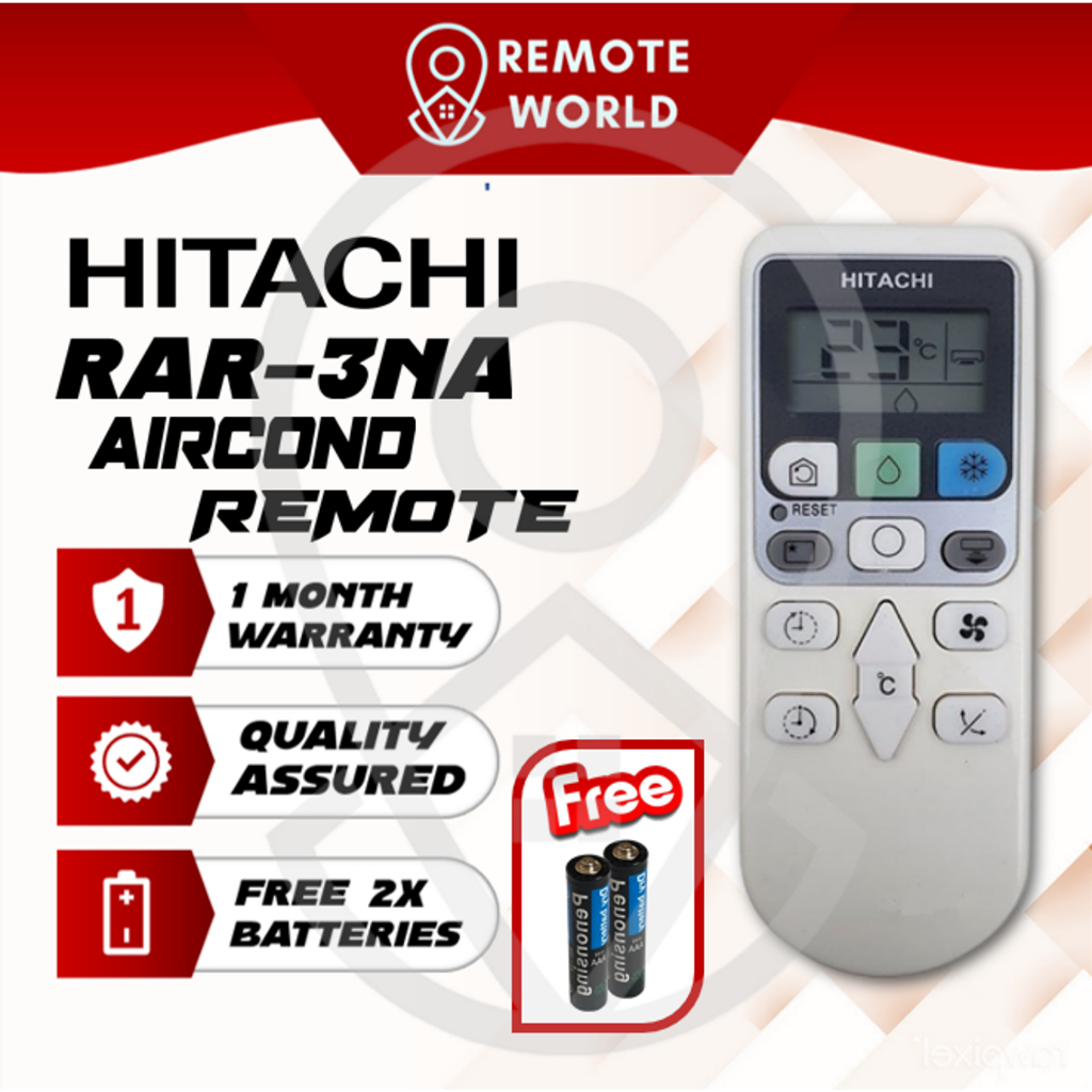 RAR-3NA Hitachi Air Conditioner Remote Control | Alat Kawalan Jauh ...