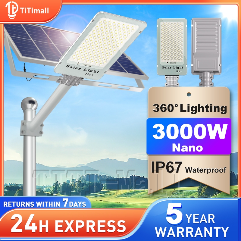 Lampu Solar 3000W Lampu Led IP67 Waterproof Solar Street Light Outdoor ...