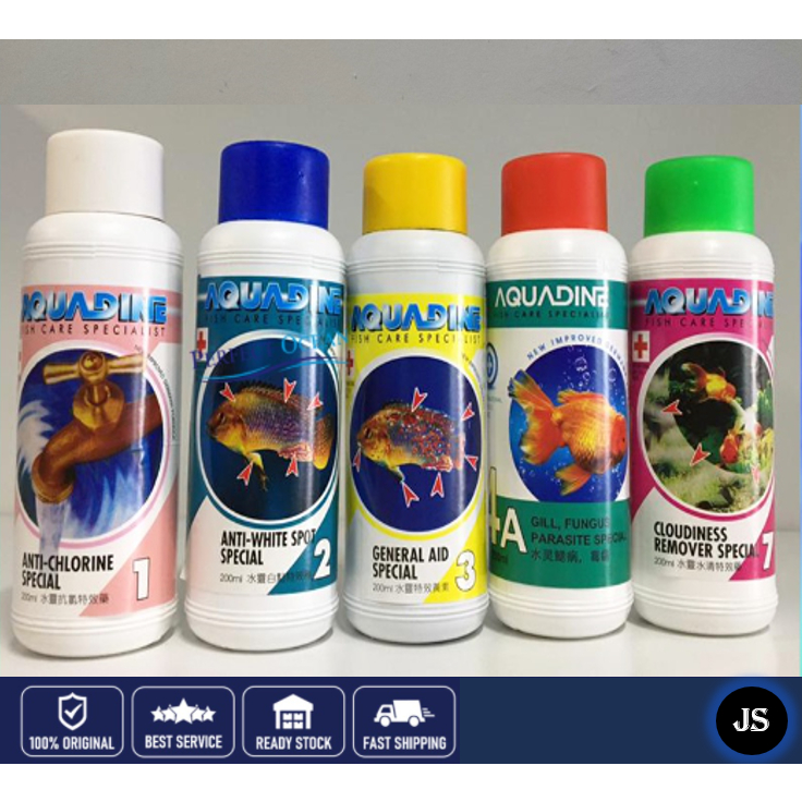 🔥Aquarium Anti Chlorine Anti/Parasite/Cloudness Removal/Anti White Spot/General Aid, ubat ikan ...