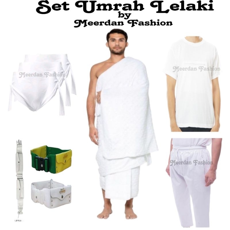 Set Umrah dan Haji Untuk Lelaki / Kain Ihram Set / Umrah Pakej / Barang ...