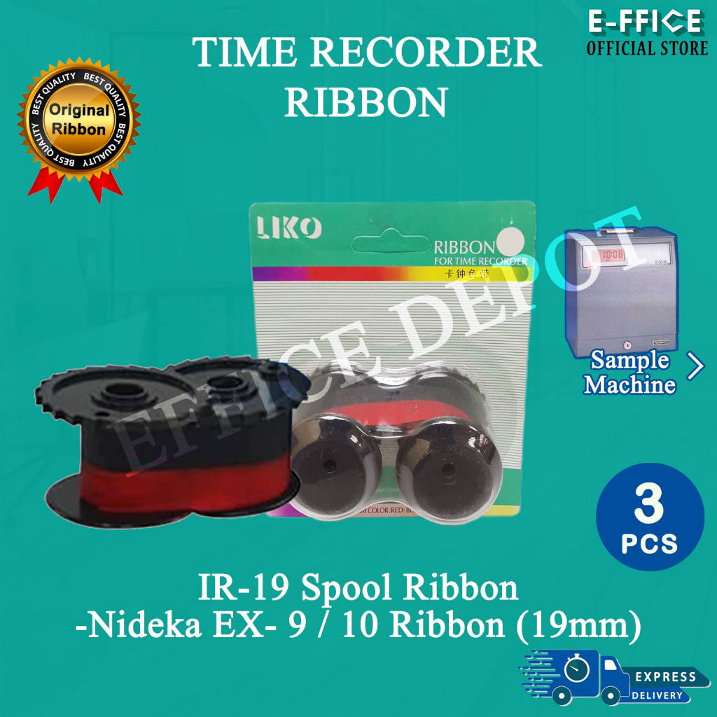 Effice Depot - Time Recorder - IR-19 Spool Ribbon -Nideka EX- 8 / 9 / 10 Ribbon (19mm) | Shopee ...