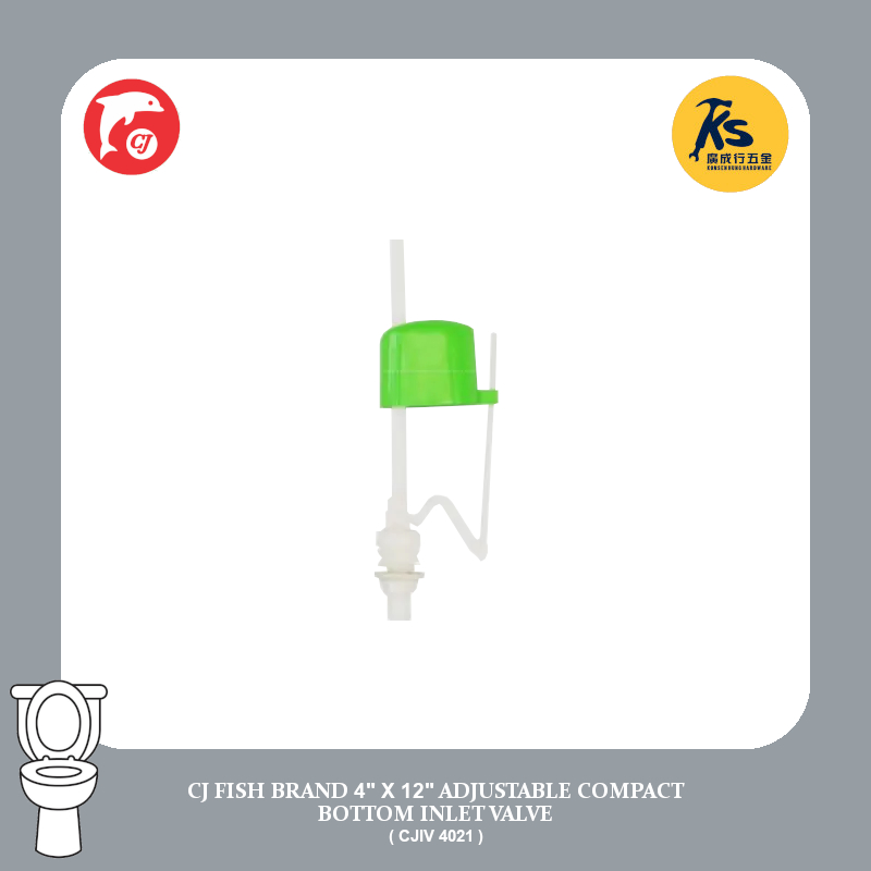 CJ FISH BRAND 4" X 12" ADJUSTABLE COMPACT BOTTOM INLET VALVE ( CJIV ...