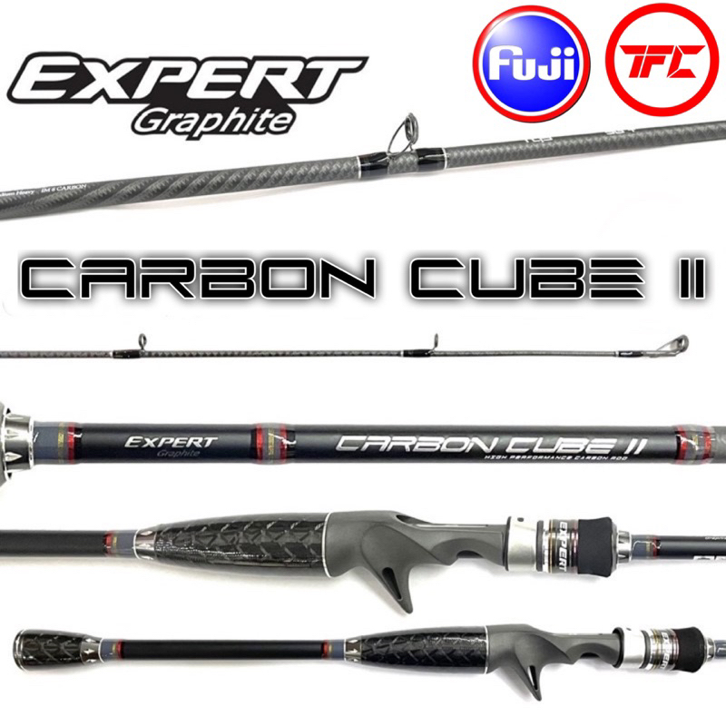Expert Graphite Carbon Cube II 2 C3 Baitcasting & Spinning Rod BC Baitcast Casting | Shopee Malaysia
