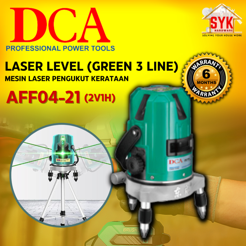SYK DCA AFF04-21 2V1H Green 3 Line Laser Level Self Leveling Laser ...