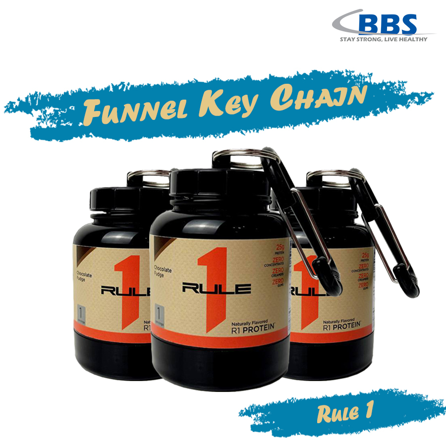 Protein Powder And Supplement Funnel Keychain - Rule 1, Muscle Kingdom ...