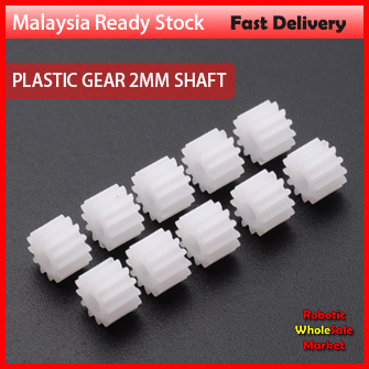 10pcs PLASTIC GEAR FOR SMALL DC MOTOR (2MM SHAFT) | Shopee Malaysia