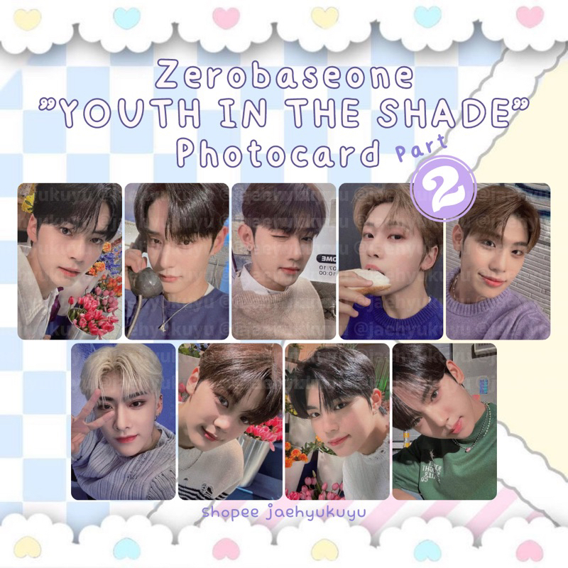 (P2) ZEROBASEONE ZB1 Photocard Youth in the Shade Album Olive Young PC | Shopee Malaysia
