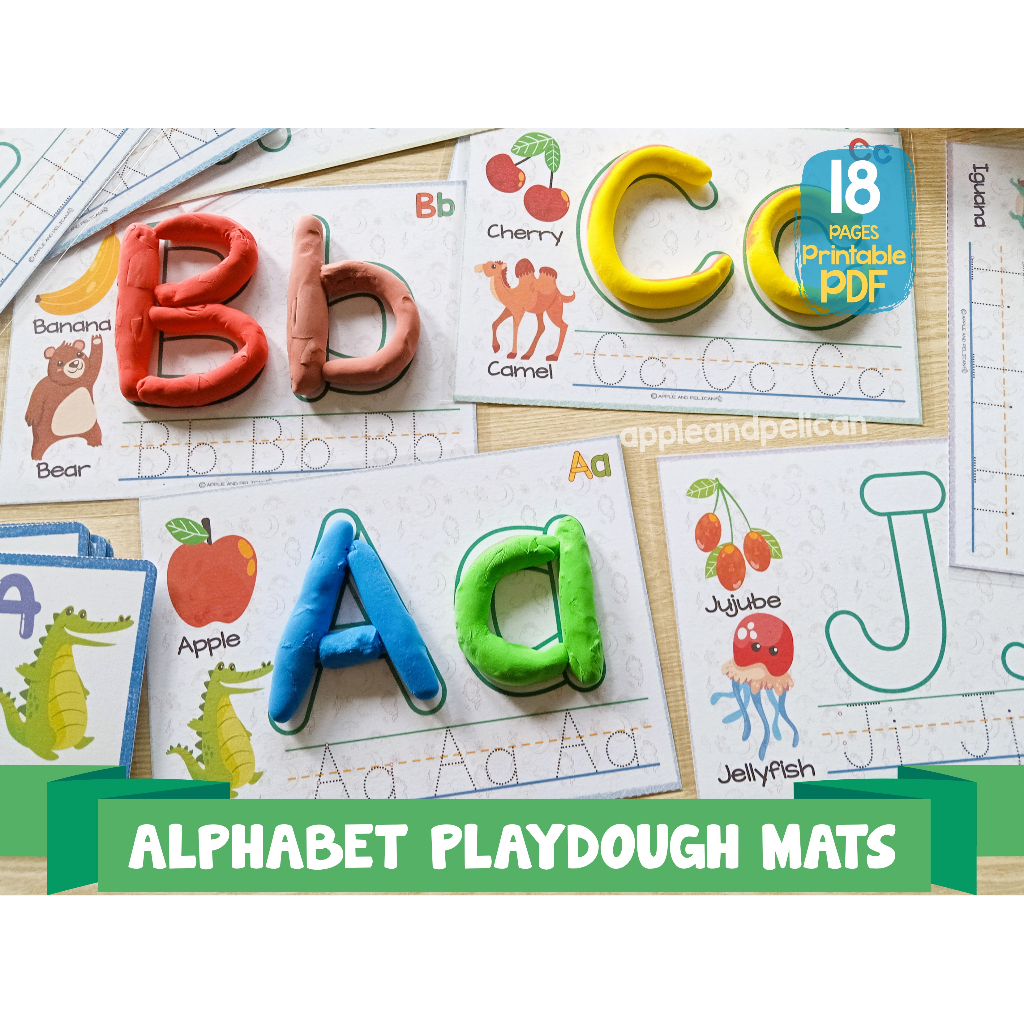 [SOFTCOPY] Alphabet Playdough Mats Preschool Play Doh Activity, Pre-K ...
