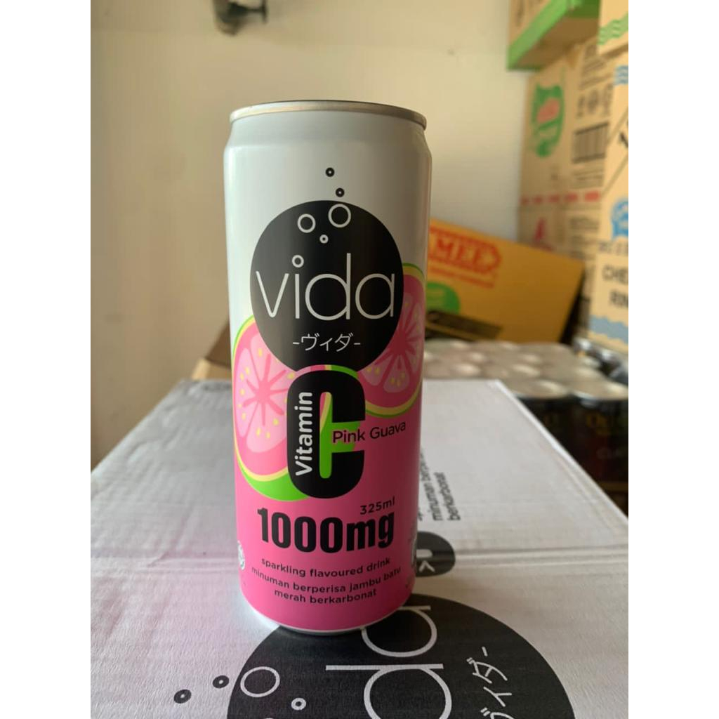 Vida Vitamin C Sparkling Drink Pink Guava (1 can x 325ml) | Shopee Malaysia
