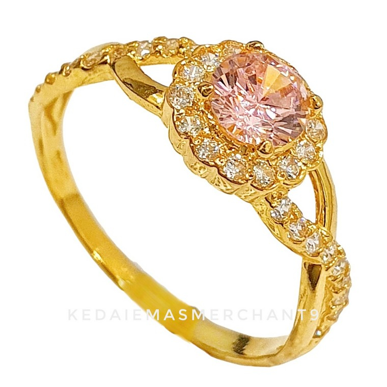 Merchant9 916 Gold Ring 6668 Pink | Shopee Malaysia