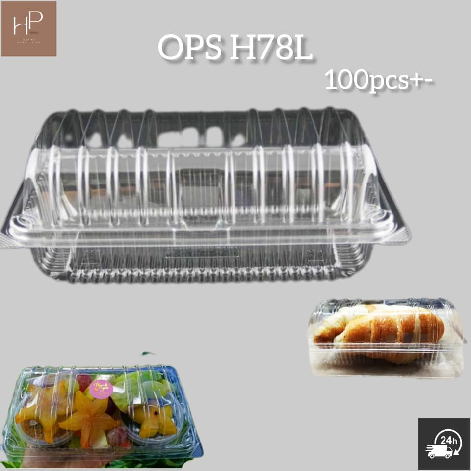 (READY STOCK) Disposable Plastic Clear Bakery Containers (100 Pieces ...