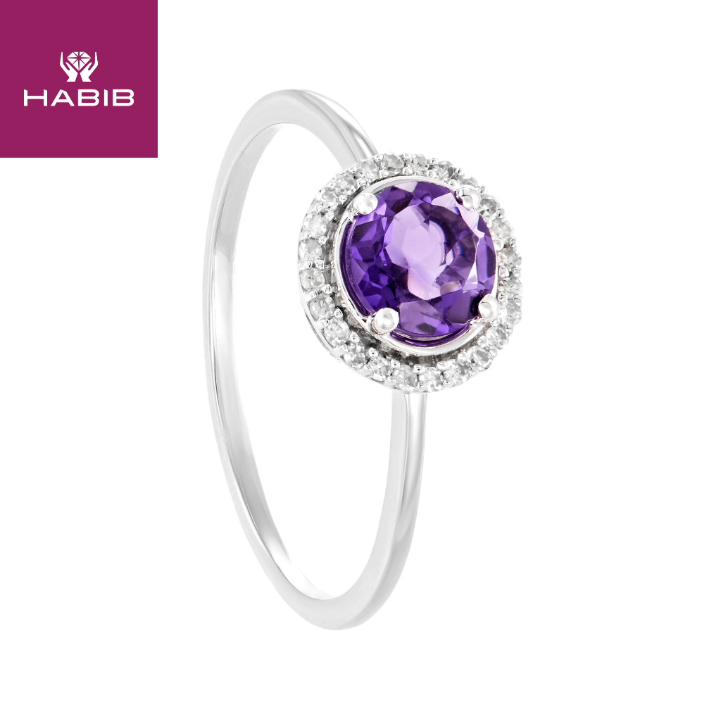 HABIB Amethyst and Diamond Ring in 375/9K White Gold 261881121(R)WG ...