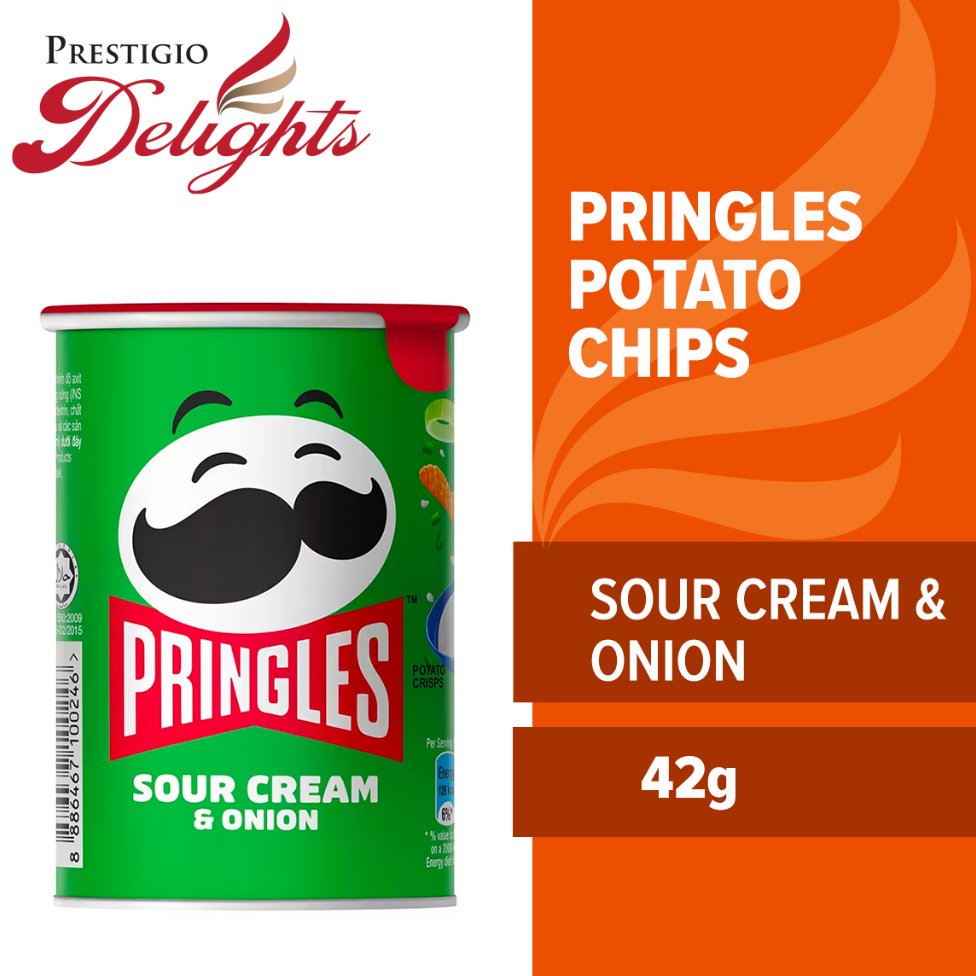 Pringles Sour Cream and Onion Potato Chips 42g | Shopee Malaysia