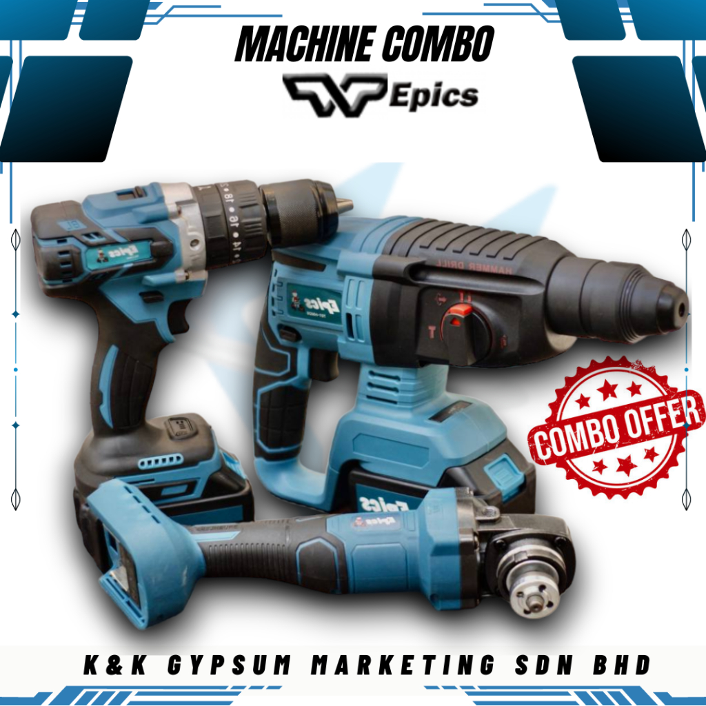 [K&K 6 MONTHS WARRANTY] COMBO 3 EPICS DRILL MACHINE , ROTARY ...