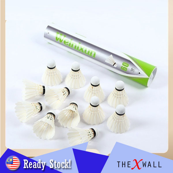 Badminton Shuttlecock 60 Badminton Balls 12pcs Goose Feather Bulu ...