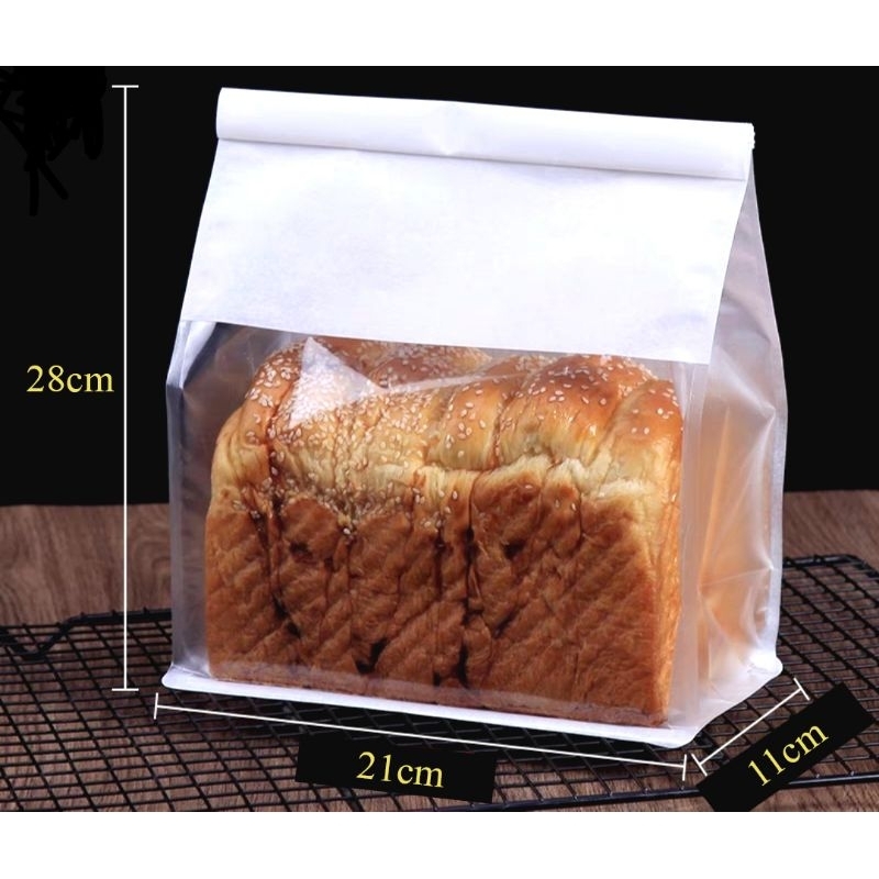 Bakery Toast Loaf Bread Pastry Roti Packaging Bag Kraft Paper Cookie ...