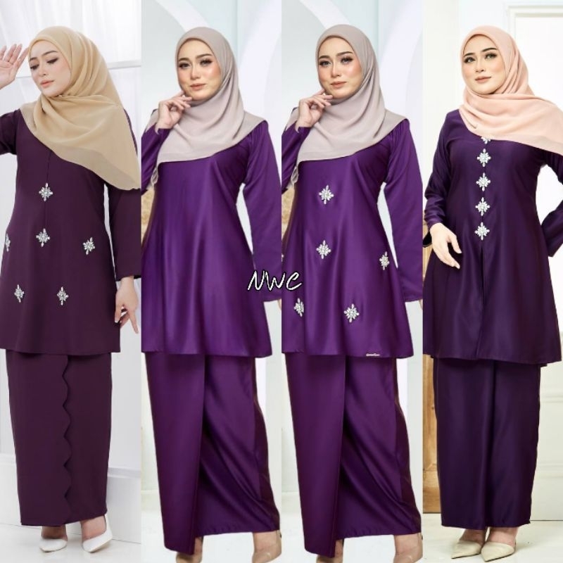 BAJU KURUNG DARK PURPLE COLLECTION SIZE S TO 5XL | Shopee Malaysia