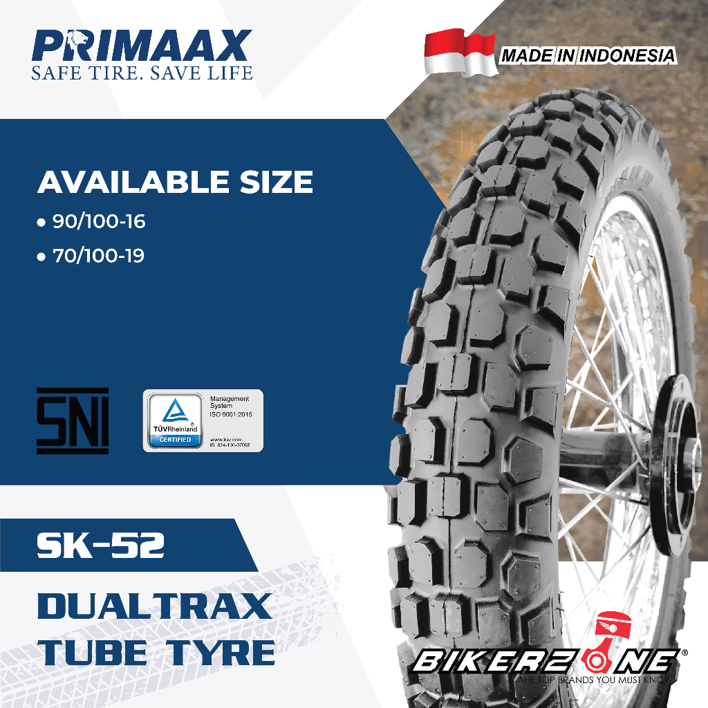PRIMAAX Tyre SK-52 DUALTRAX Tube Tyre / Motocross Tyre for motorbike by Bikerzone Official Store ...