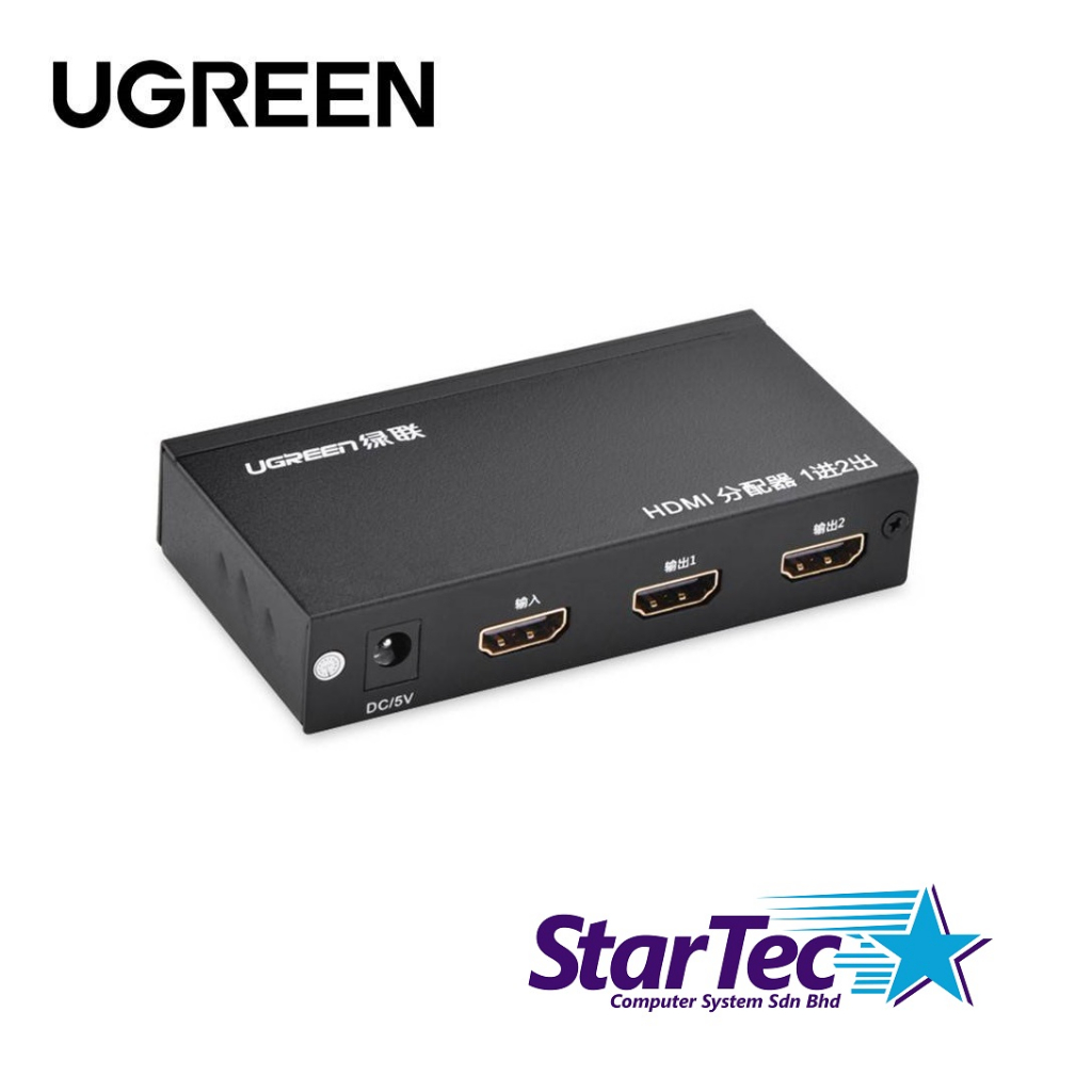 UGREEN 1X2 HDMI SPLITTER 4Kx2K @30Hz (CM619-40201UK) | Shopee Malaysia