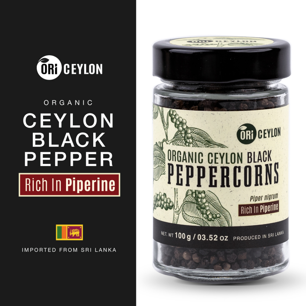 Organic Ceylon Black Pepper Corns 100g. Pure Ceylon Imported from Sri ...