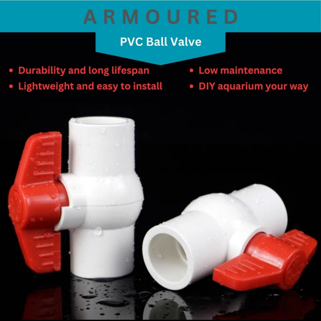 ⚠️[NON-STANDARD SIZE] PVC Ball Valve Stopcock Fitting for DIY Aquarium ...