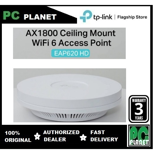 TP-Link EAP620HD AX1800 Ceiling Mount Dual-Band Wi-Fi 6 Access Point ...