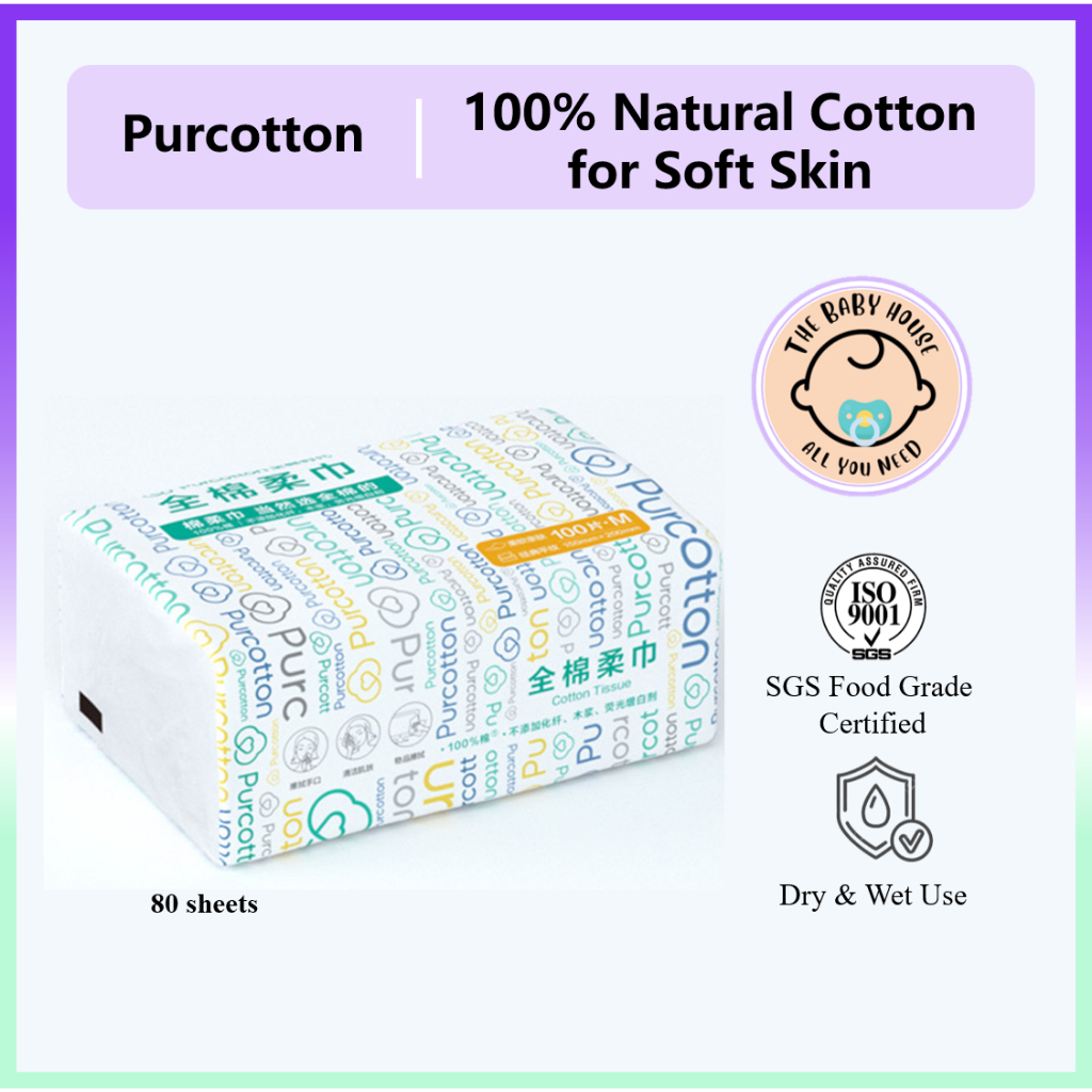 Purcotton ™ 100% Soft Cotton Tissue for Baby/ Cosmetic/ Facial Cleaning ...