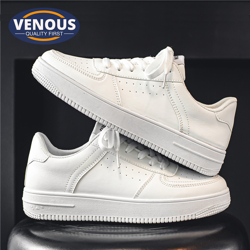 【Venous】2024 Kasut Putih Lelaki Classical All White Men's Shoes Casual ...