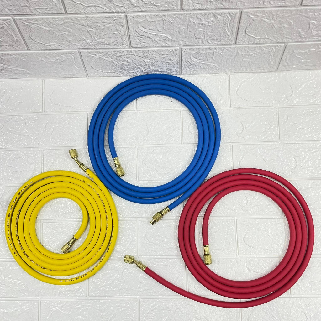 3Pcs air-conditioner charging hose gas pressure checking pipe refill ...