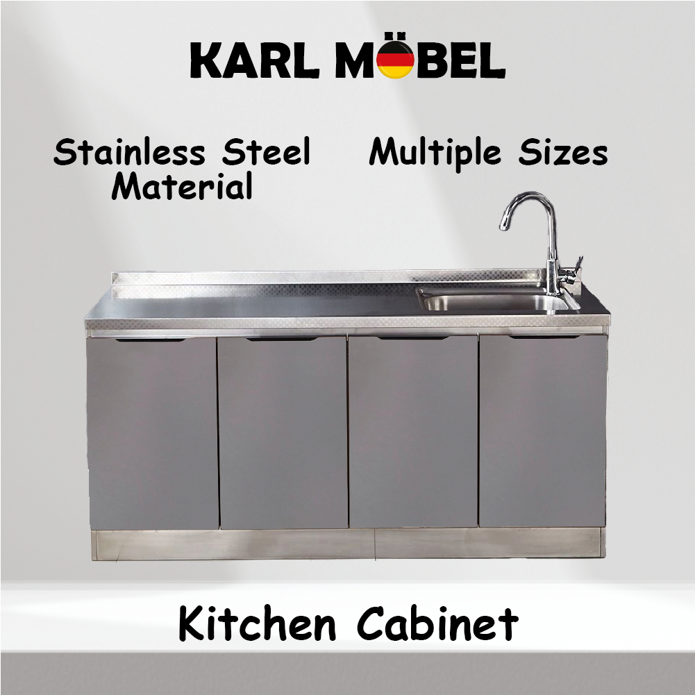 Dapur Kitchen Kabinet Cabinet Set bertutup Stainless Steel Gas Stove ...