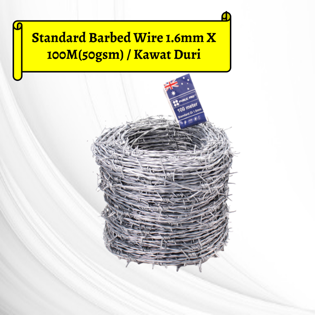 Crilight Standard Barbed Wire (5kg x 1.6mm x 100M/50gsm) Dawai Duri ...