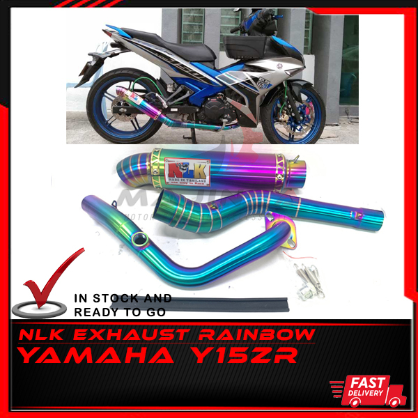 NLK YAMAHA Y15 Y15ZR RACING EXHAUST PIPE SIPUT BURNING RAINBOW 32MM 35MM | Shopee Malaysia