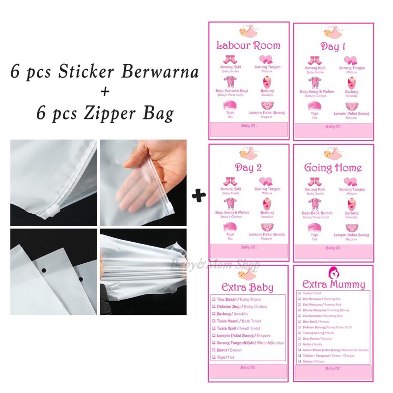 Plastik Hospital Maternity Ziplock Beg Packing Barang Keperluan Baby ...