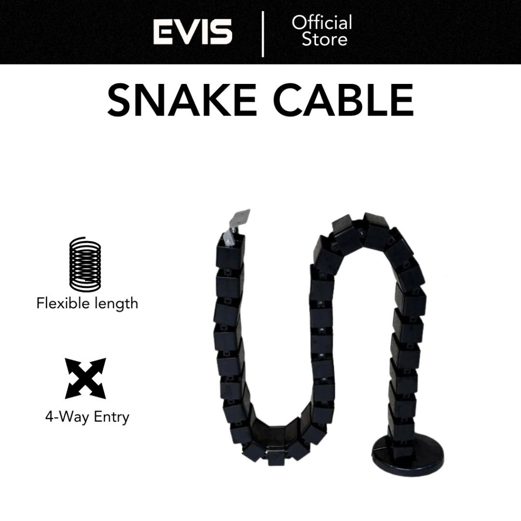 EVIS Snake Cable - Black/White | Shopee Malaysia