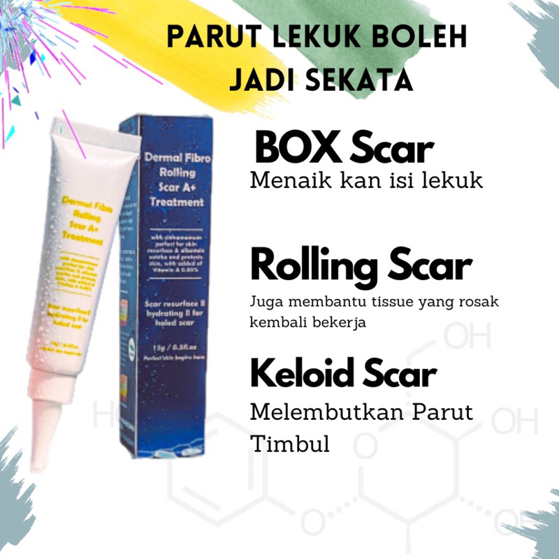Rolling Acne Scar Cream Keloid Scar Advance DERMAL FIBRO™ Repair Cream Box Scar Deep Scar ...