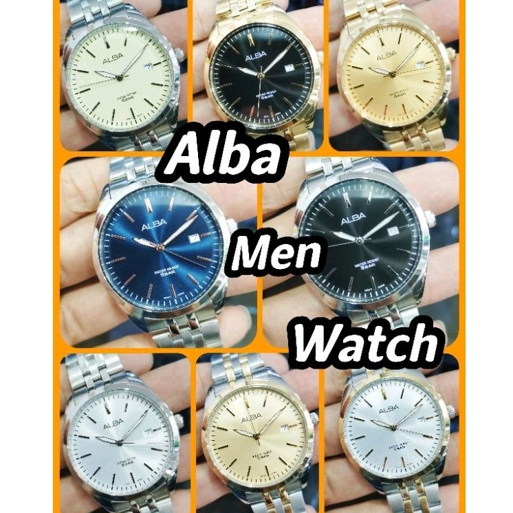 Jam Alba Men Watch Stainless Steel Date Movt Japan Quartz | Shopee Malaysia